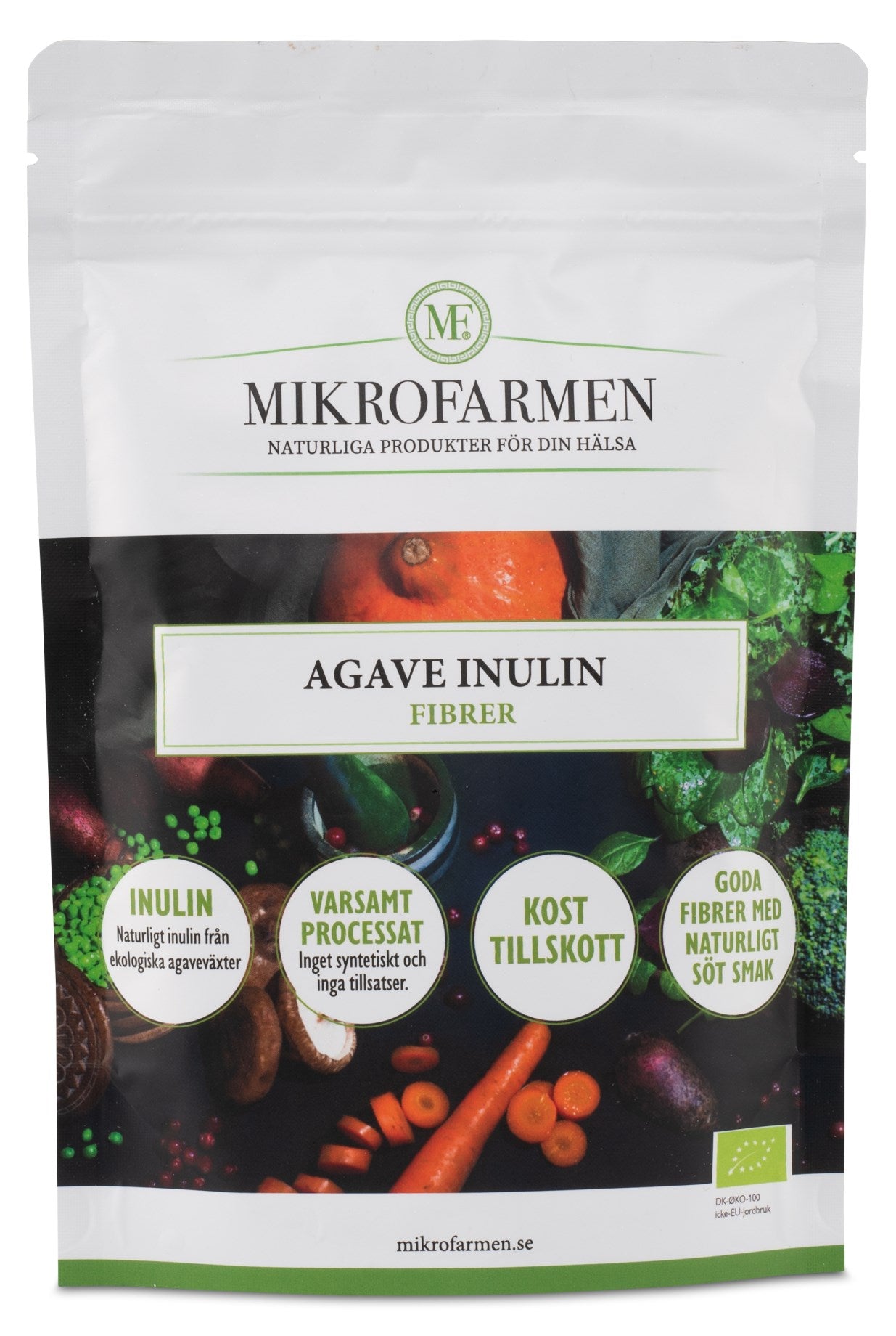 Agave Inulin (Prebiotika), 250 gram, 100 doser – Mikrofarmen.se